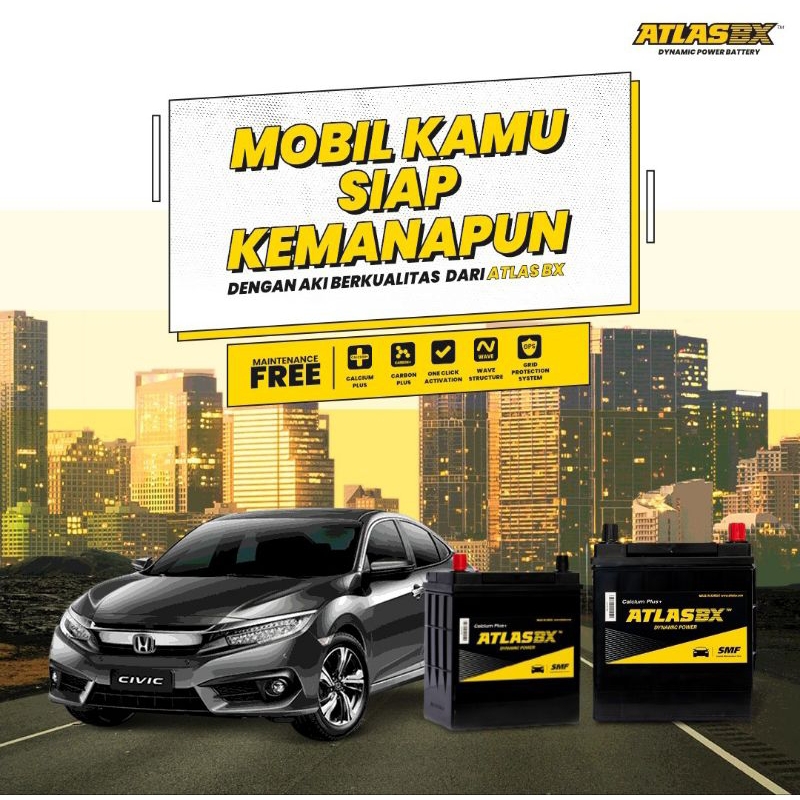 Jual aki ATLAS BX NS60LS HONDA CRV HRV CIVIC | Shopee Indonesia