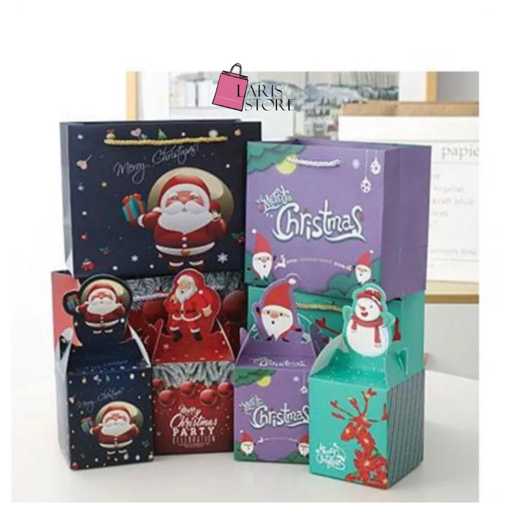 Jual KOTAK HADIAH NATAL GIFT BOX HADIAH SOUVERNIR NATAL DAN PAPERBAG ...