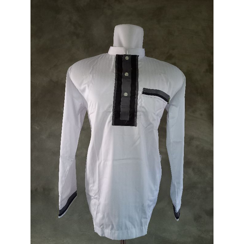Jual Baju Koko Muslim Al Wafa Sultan Lengan Panjang Cuf Putih Medium ...