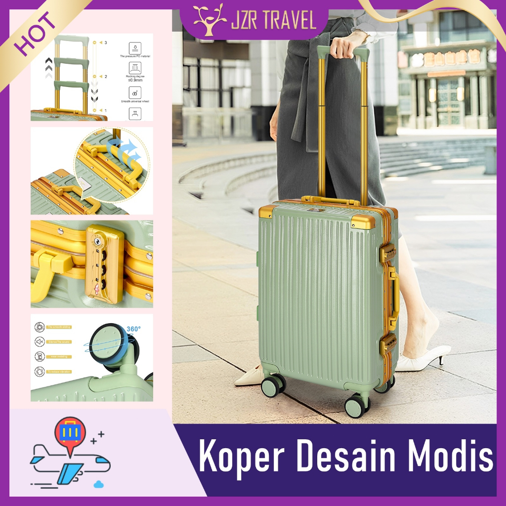 Jual JZR Koper Aluminium 24 Inch dengan Kunci TSA Lock - Desain Stylish ...
