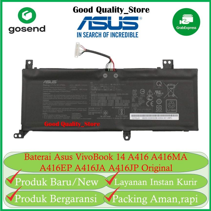 Jual Baterai Asus VivoBook 14 A416 A416MA A416EP A416JA A416JP Original ...