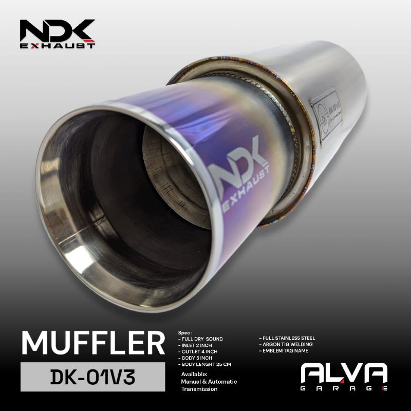 Jual Knalpot Mobil NDK Exhaust knalpot NDK Muffler NDK DK-01V3 & Resonator Street Suara Gacor ...