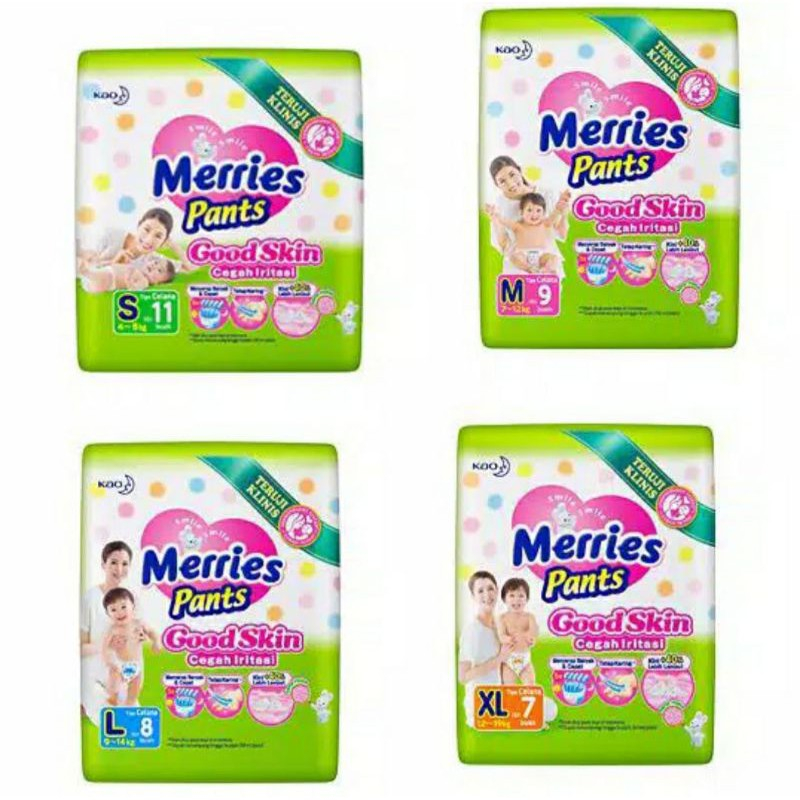 Jual MERRIES PANTS GOOD SKIN S11 M9 L8 XL7 XXL6 (BELI 2 FREE BOTOL ...