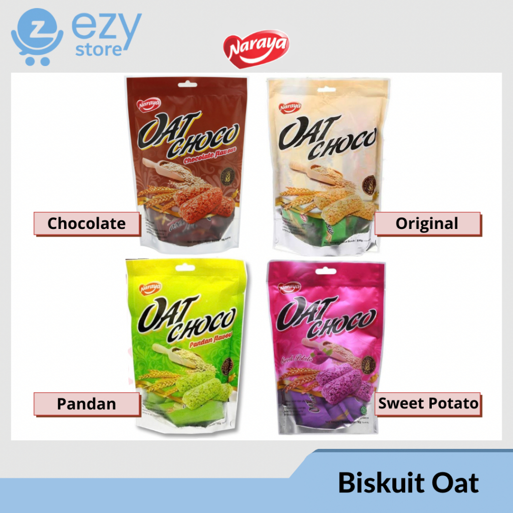 Jual Naraya Oat Choco 90 gram / Biskuit Oat / Sereal Gandum / Snack ...