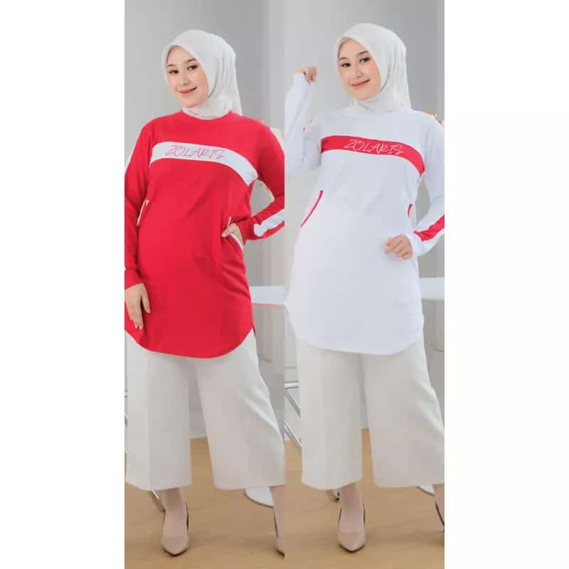 Jual Atasan Pakaian Wanita Muslim Kemerdekan Indonesia Merah Putih ...