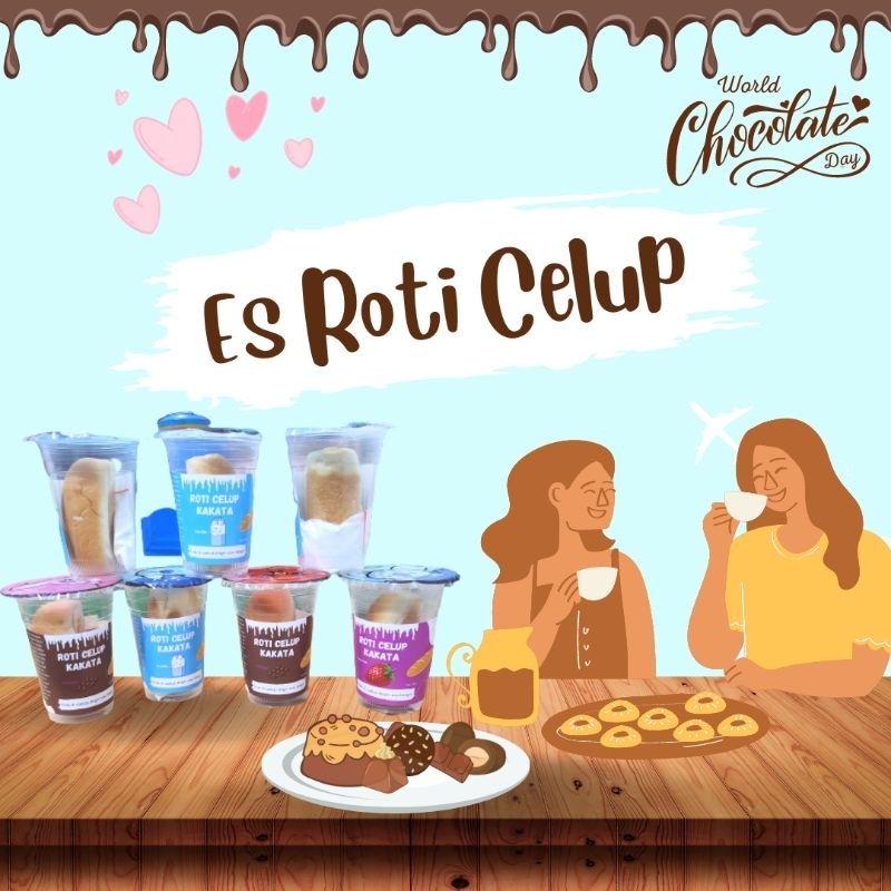 Jual ES Roti Celup Viral enak banyak rasa ecer satuan | Shopee Indonesia