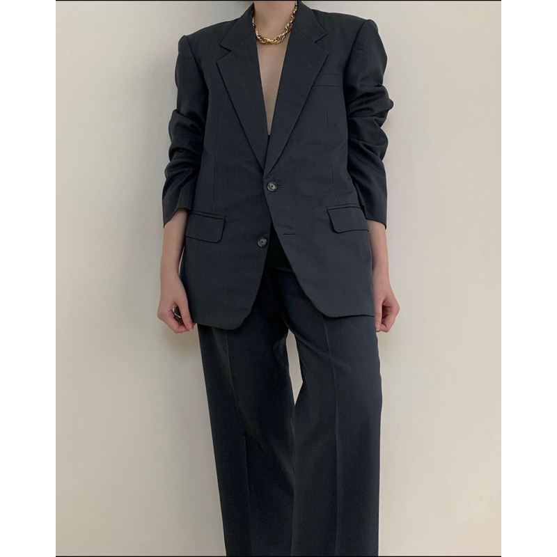 Jual Recycled - Grey Blueish Blazer Set - Setelan Jas Warna Biru Baja ... Jual Recycled - Grey Blueish Blazer Set - Setelan Jas Warna Biru Baja ...