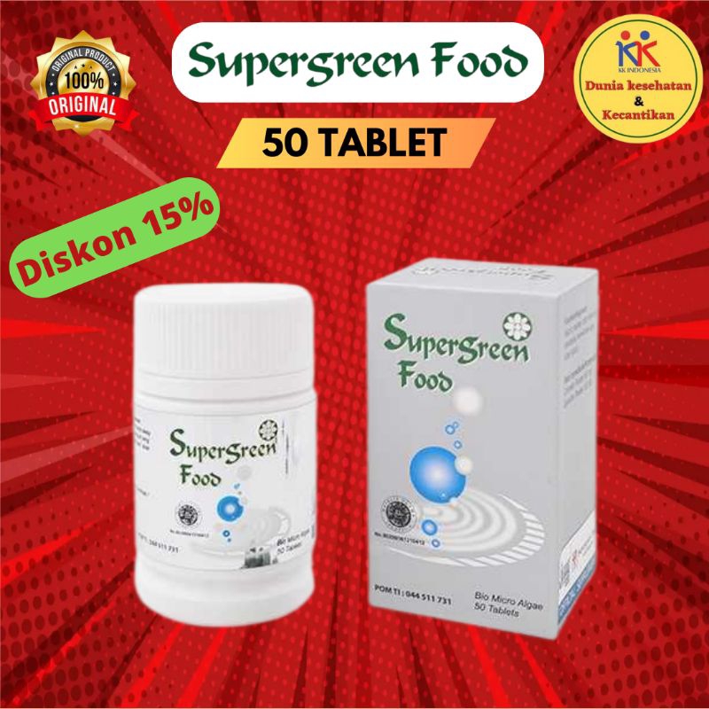 Jual Super Green Food SGF 50 Tablet Suplemen Multivitamin Padat Gizi Original KK Indonesia 15 ...