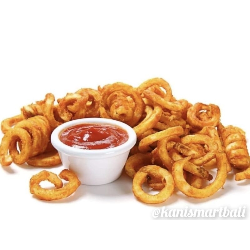 Jual mc cain fries curly spiral / kentang goreng beku spiral keriting ...