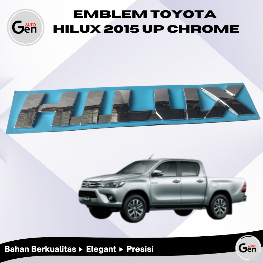 Jual Emblem Logo Stiker Lambang Huruf Tulisan Toyota Hilux 2015 Up ...
