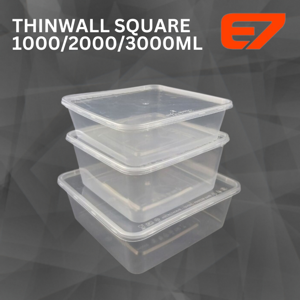 Jual Thinwall Square Kiip Lunch Box Sq Food Container Kotak Makan