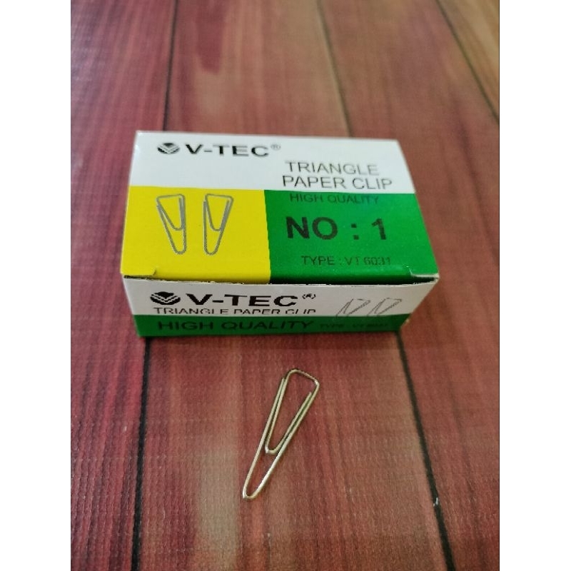 Jual Trigonal Clip Vtec Ukuran No. 1 / Clip Kertas | Shopee Indonesia