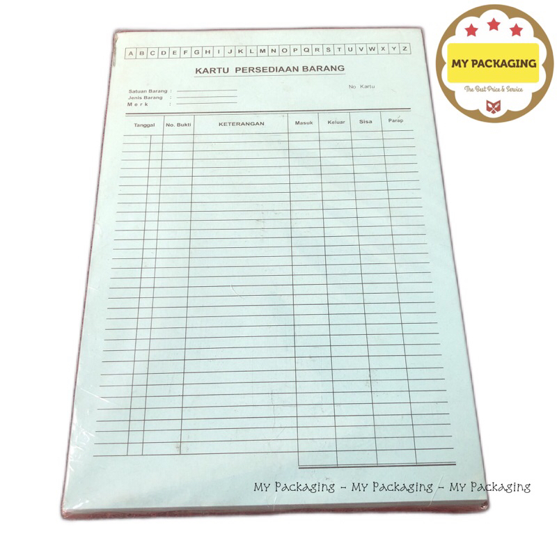 Jual Kartu Stock barang / Stock Card ukuran FOLIO F4 [100 Sheets ...