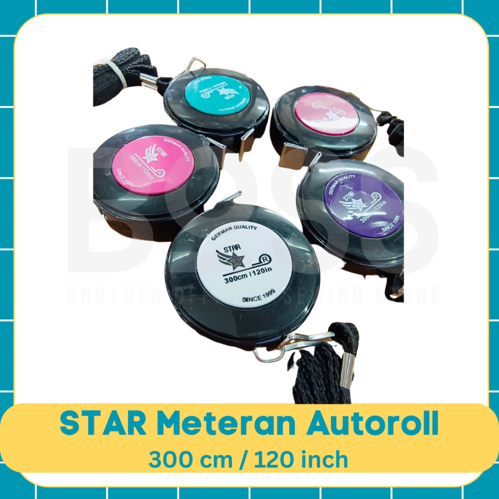 Jual Meteran STAR Auto Roll 300 cm / 3 m untuk Kain/Bahan/Badan ...
