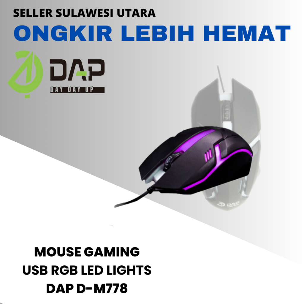 Jual MOUSE GAMING DAP D-M778 RGB LED LIGHT USB | Shopee Indonesia