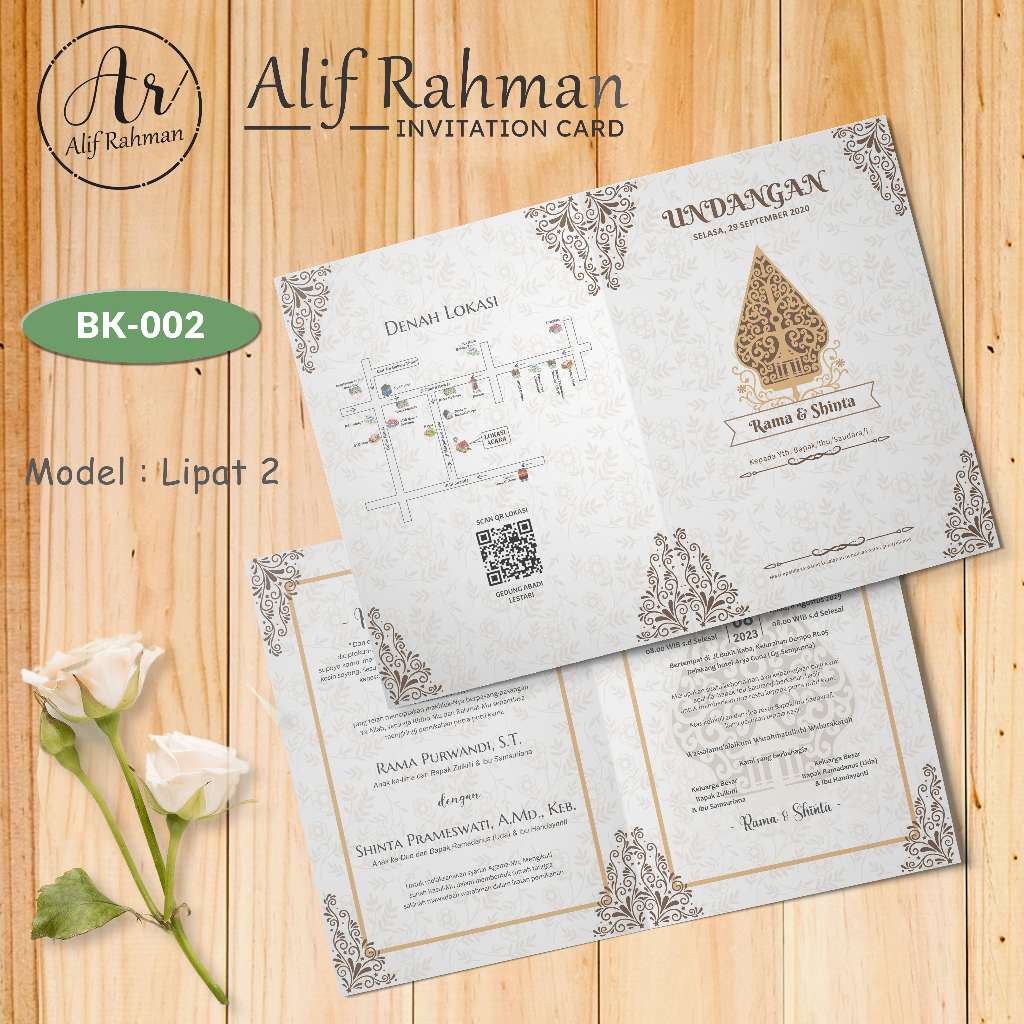 Jual UNDANGAN JASMINE GLITER PERNIKAHAN KHITANAN BATIK JAWA BUDAYA ...