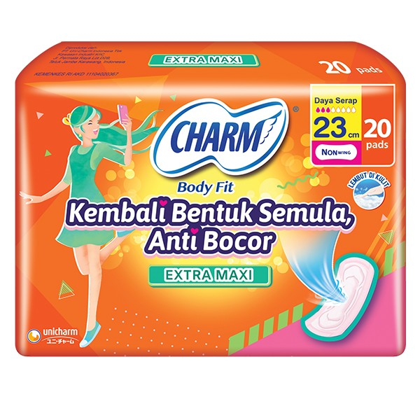 Jual Charm Body Fit Extra Maxi Non Wing 23cm isi 20 Pads | Shopee Indonesia