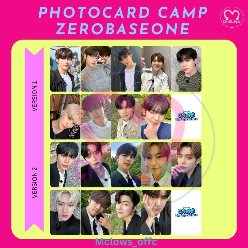 Jual Photocard ZB1 - Camp Zerobaseone 1 & 2 version - Zb1 camp 2023 (Free Slevee) | Shopee Indonesia