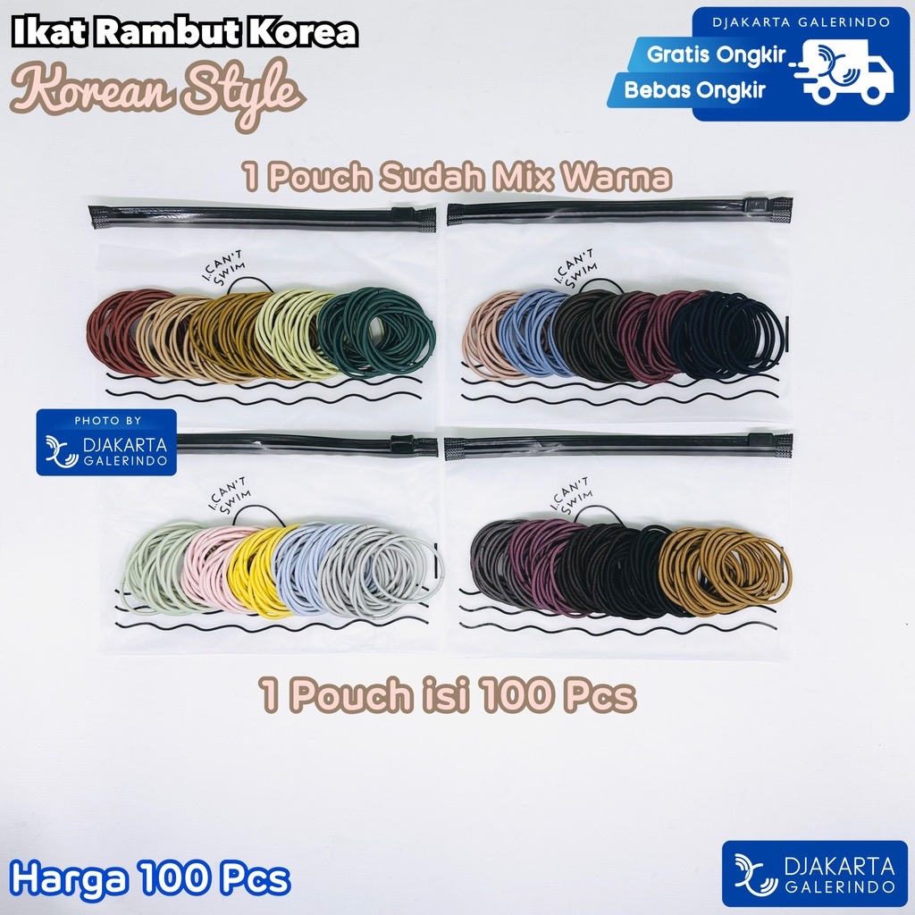 Jual Ikat Rambut Donat Besar Isi 20 Free Tabung Karet Rambut Polos ...