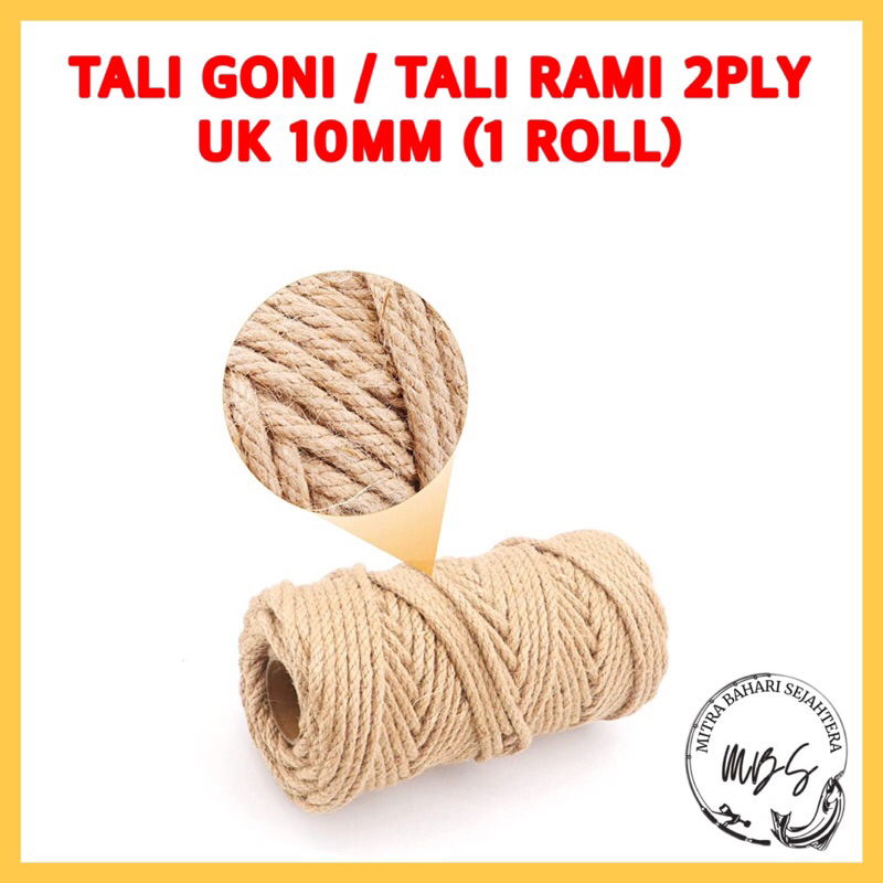 Jual TALI GONI / TALI RAMI 2PLY UK 8MM (1 ROLL 50 METER) | Shopee Indonesia
