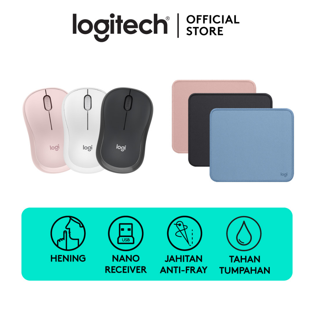 Jual [BUNDLING] Logitech M220 Mouse Wireless Silent Click & Mouse Pad ...