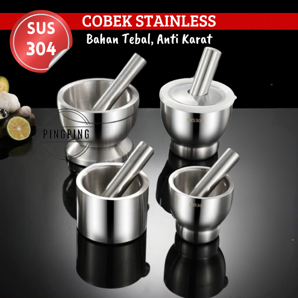 Jual Cobek Stainless / ulekan Stainless / Tumbukan Bumbu Dapur Dengan ...