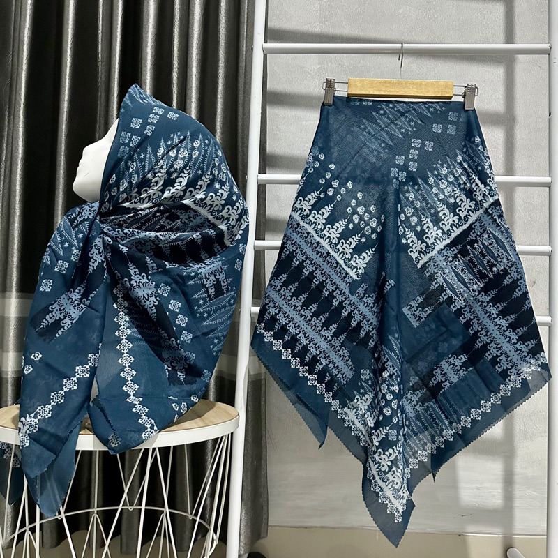 Jual BIRU KATALOG | Voal motif Jilbab motif Blue series/ Denim / Biru ...