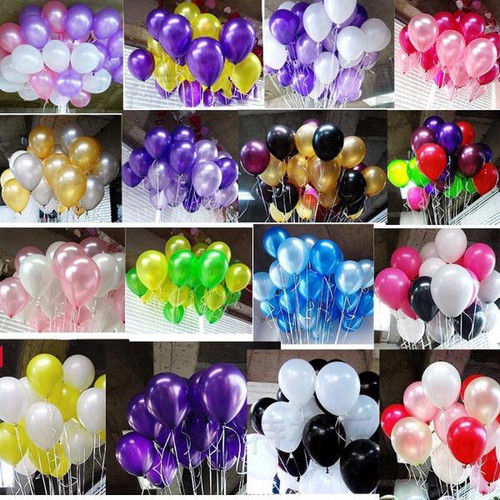 Jual Balon latex metalik / balon karet metalik per pack isi 100 ...