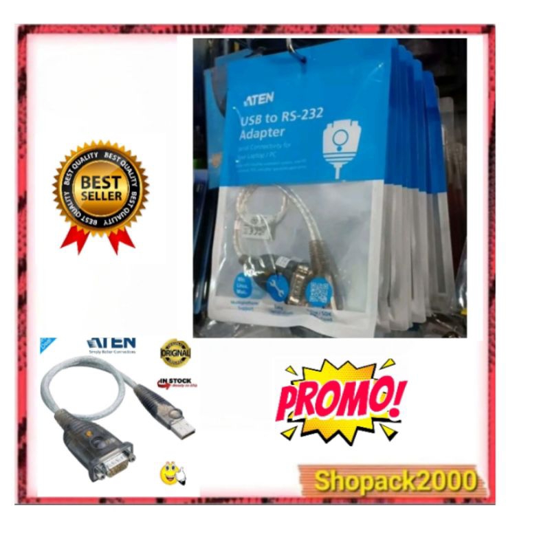 Jual ATEN kabel USB to Serial RS232 db9 UC232A | Shopee Indonesia