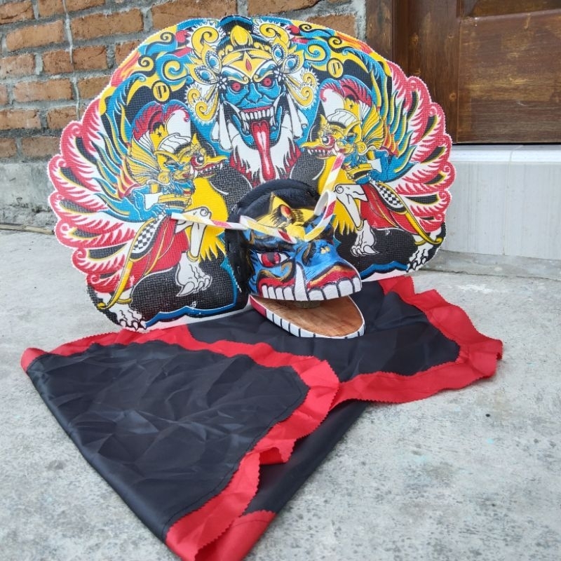 Jual Mainan tradisional anak barongan caplokan devil spon besar kain ...