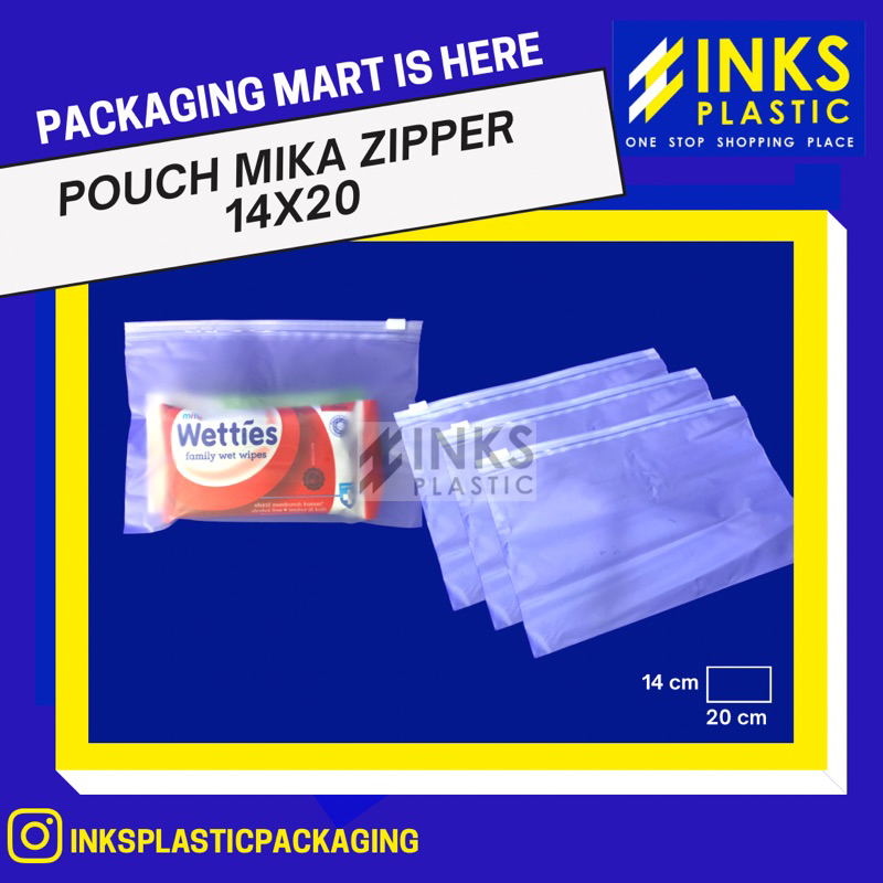 Jual POUCH MIKA ZIPPER 14x20 cm (10 pcs) | Shopee Indonesia