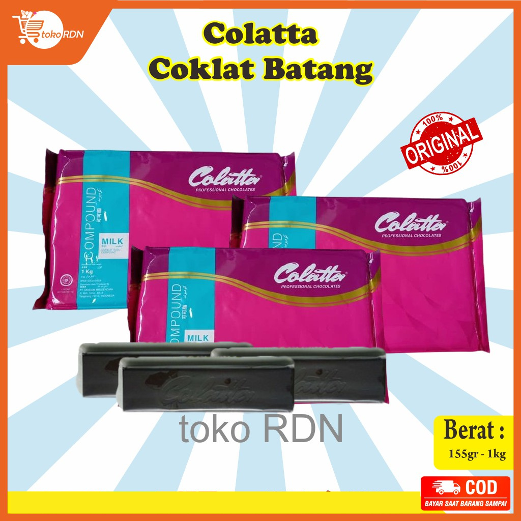 Jual Coklat Batang Colatta Dark Chocolate Compound 1kg - Coklat ...