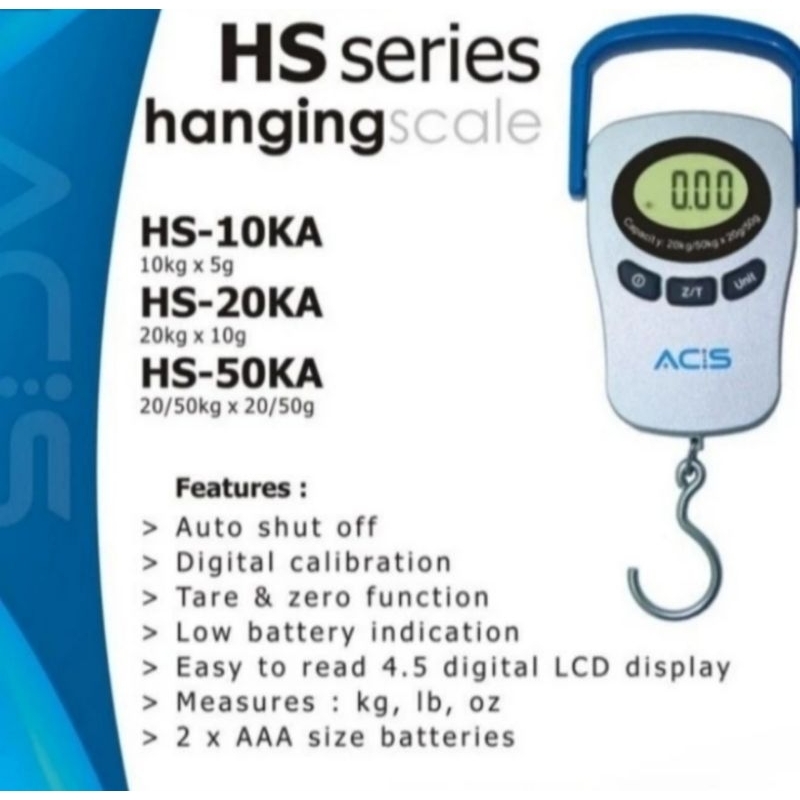 Jual TIMBANGAN GANTUNG DIGITAL ACIS HS 10KA TIMBANGAN GANTUNG 10kg | Shopee Indonesia