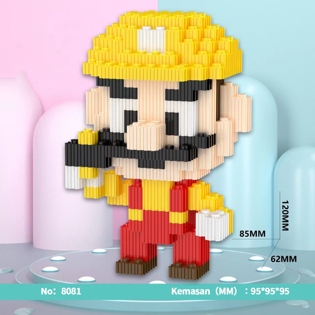 Jual Blok Bangunan Super Mario Kartun Mainan Balok Bricks Susun Mario ...