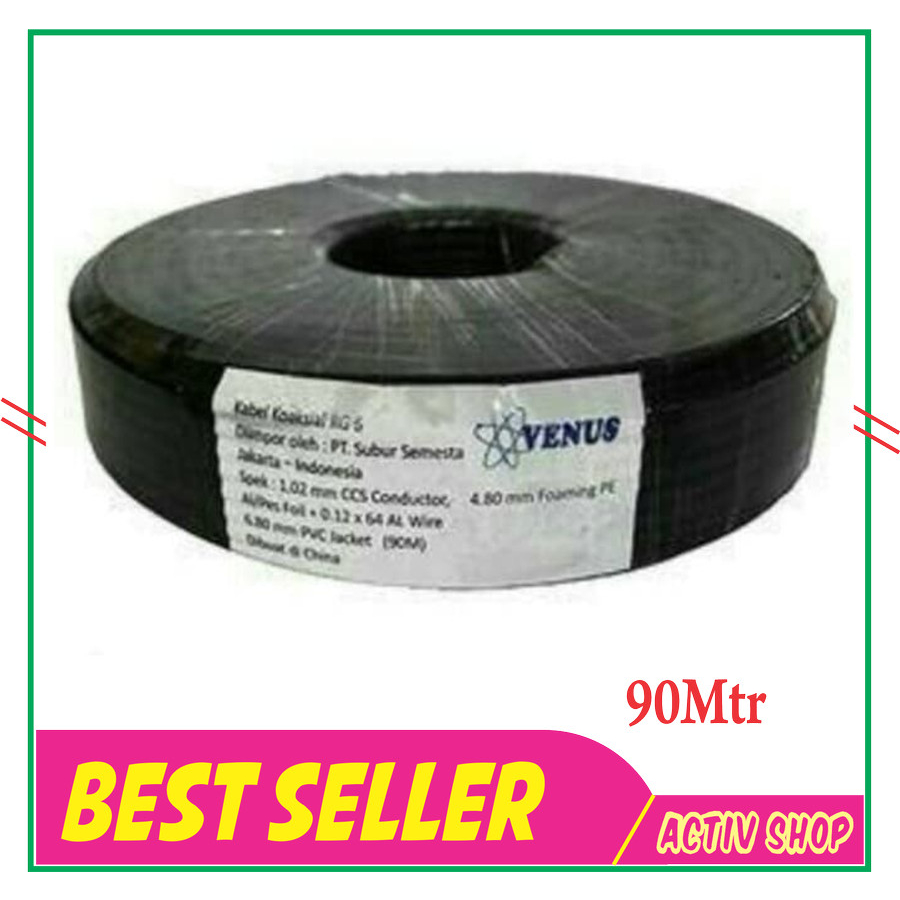 Jual Venus Kabel Coaxial Standard RG6 90 Meter | Shopee Indonesia