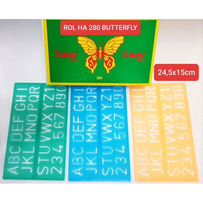 Jual Penggaris Sablon Huruf dan Angka Butterfly (2 PCS) | Shopee Indonesia