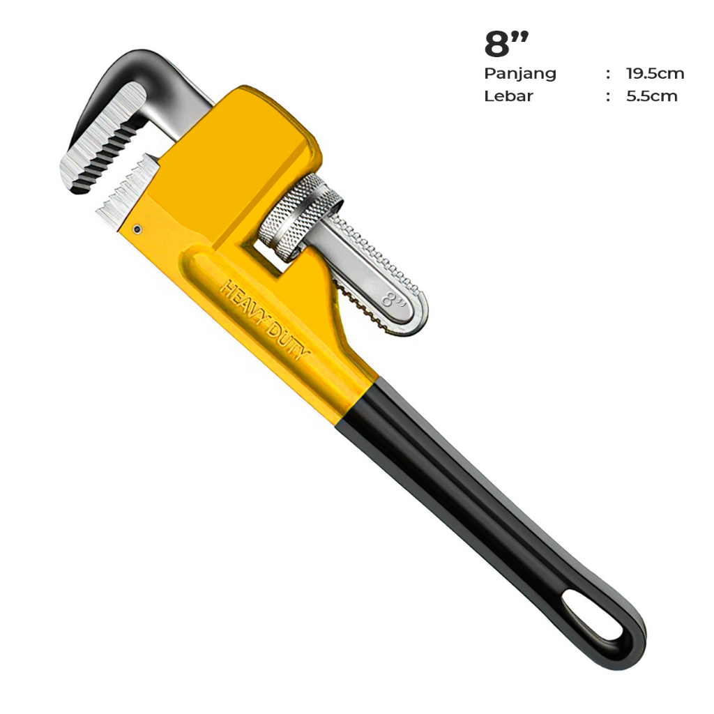 Jual Allefix Kunci Pipa Pipe Wrench Grip Karet 8 Inch 6549 | Shopee ...