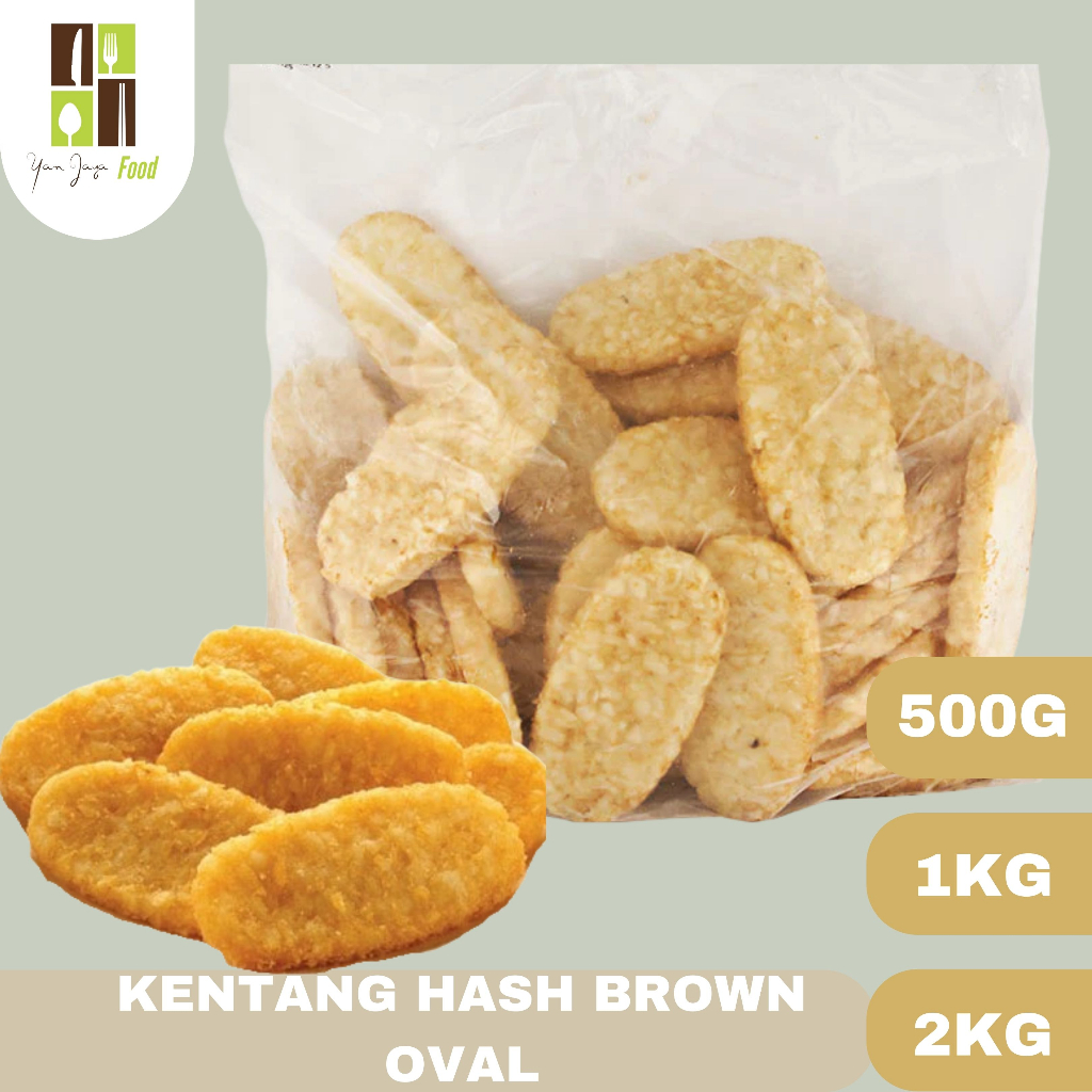 Jual Kentang Hash Browns Oval / Hash Brown Lonjong / Frozen / Bersih / Re-pack 2kg/1kg/500g ...