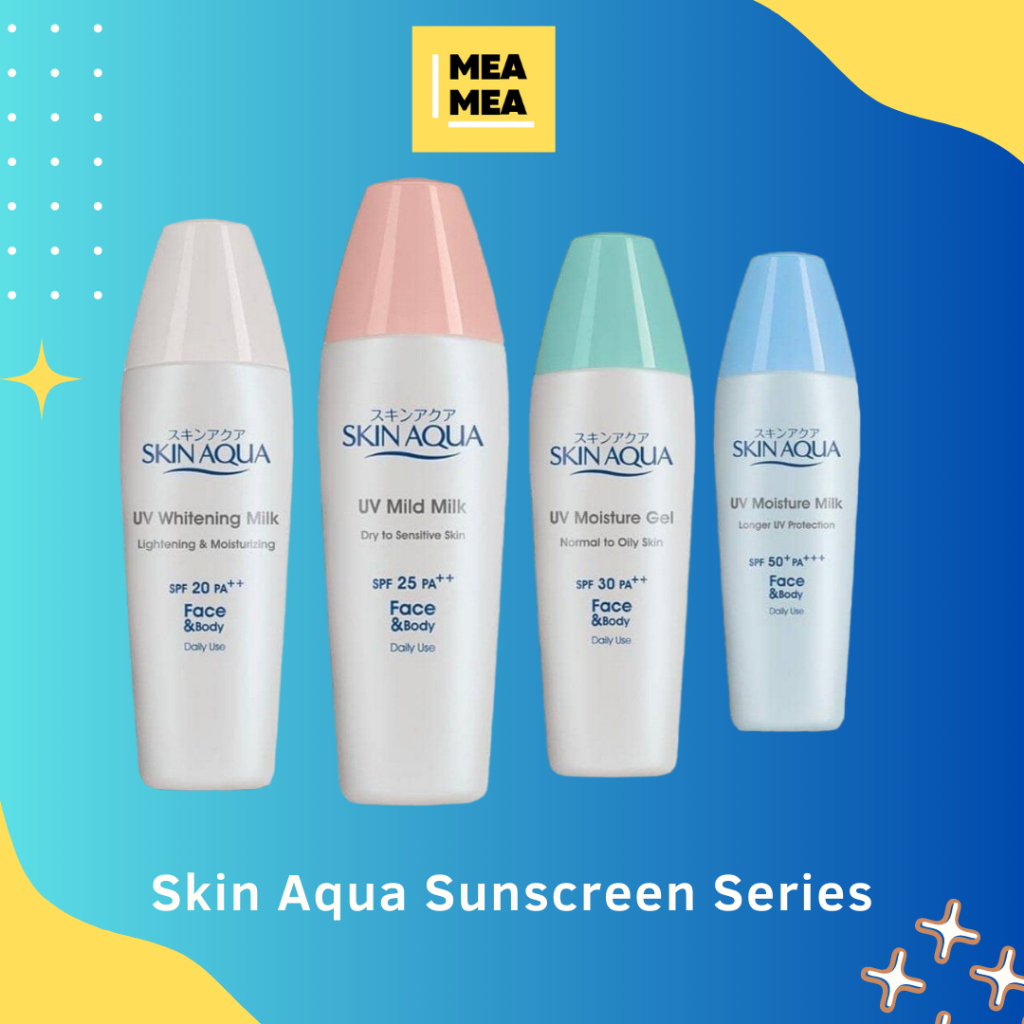 Jual Skin Aqua Sunscreen Series / Skin Aqua Moisturizing Whitening Milk ...