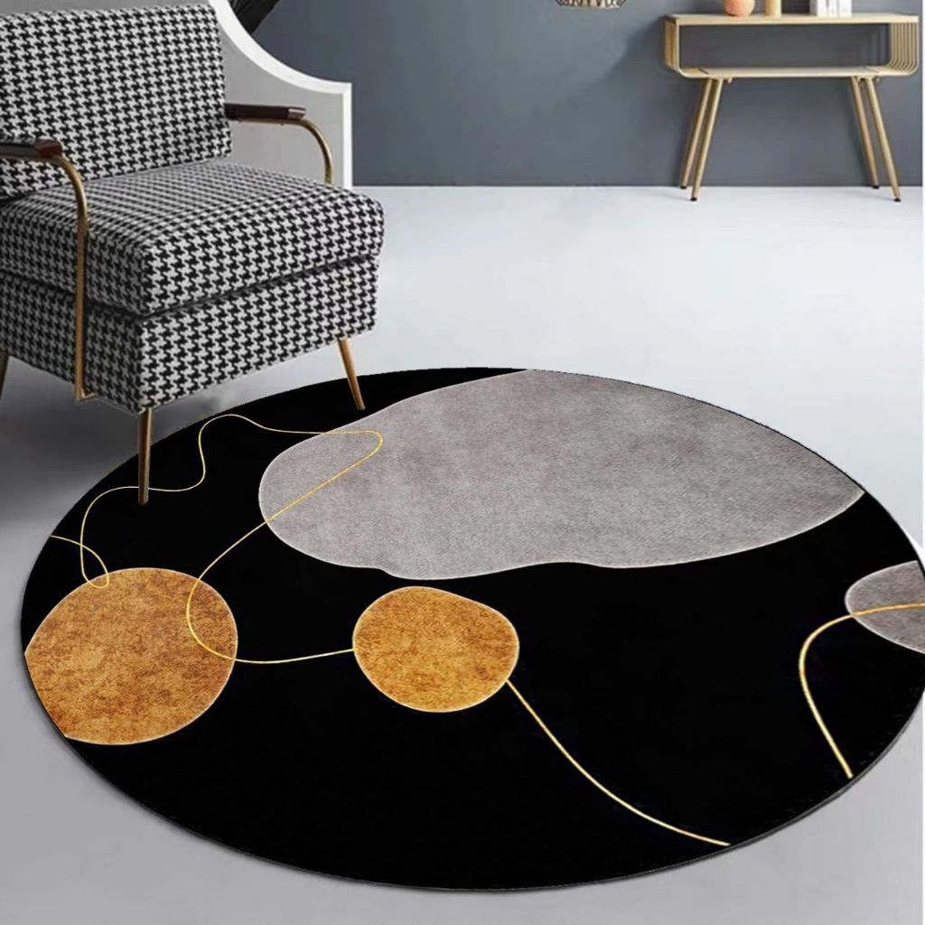 Jual UM020 Karpet Bulat Motif Anti Slip Diameter 100Cm/Karpet Bulat ...