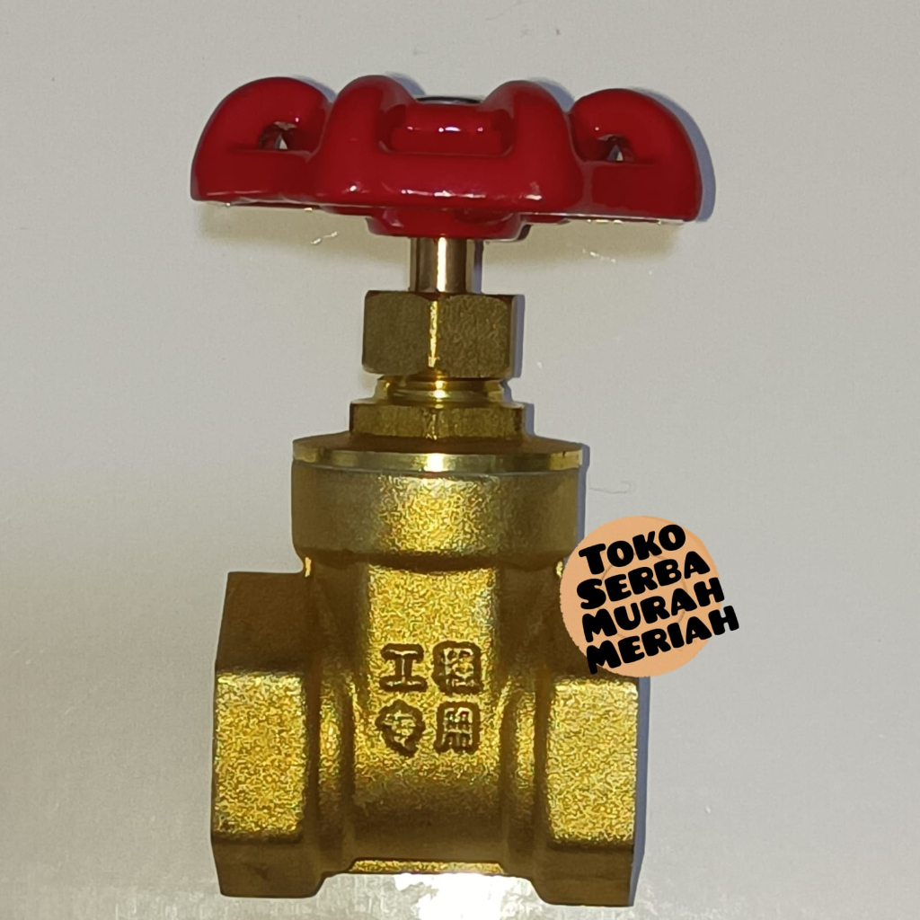 Jual Stop Kran Putar Kuningan 1 inch / Kuningan Gate Valve 1" / Stop Kran Toren | Shopee Indonesia