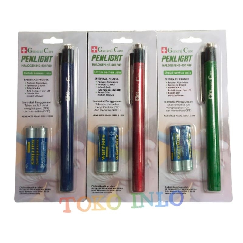 Jual Penlight Merk General Care/Pulpen Sinar/Pena Senter | Shopee Indonesia