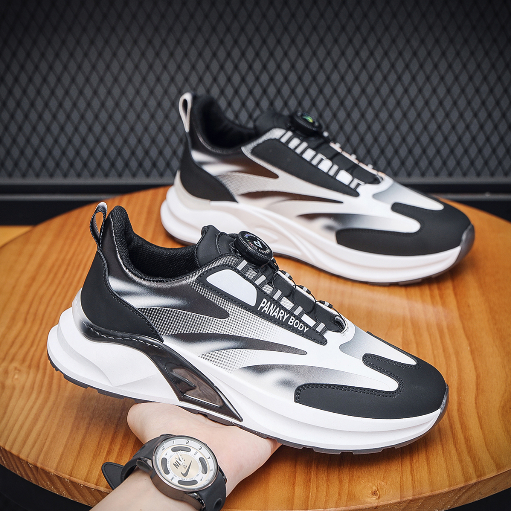 Jual Sepatu Hitam Casual Pria Hang Out Model Terbaru Tali Putar Sneakers Sepatu Cowok Kekinian ...