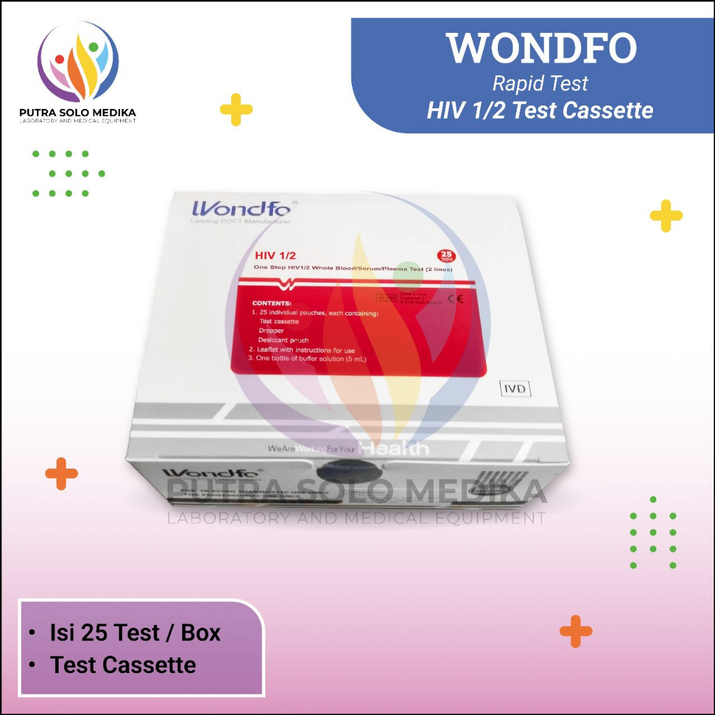 Jual HIV 1/2 CASETTE TEST (25 TEST) | RAPID TEST WONDFO | Shopee Indonesia