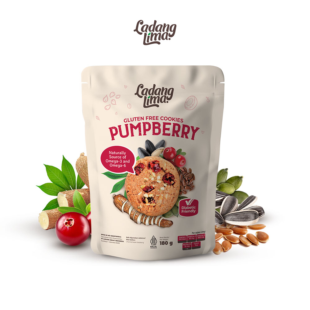 Jual Ladang Lima Pumpberry Cookies 180g | Healthy Cookies Gluten Free ...