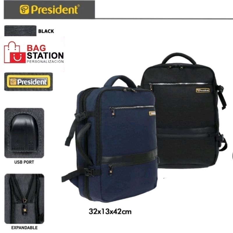 Jual TAS RANSEL LAPTOP BACKPACK PRESIDENT USB ORIGINAL TAS SEKOLAH TAS ...