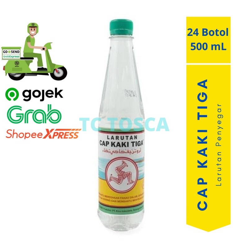 Jual minuman botol Larutan Penyegar Cap Kaki Tiga 1 Karton isi @24x500ML | Shopee Indonesia