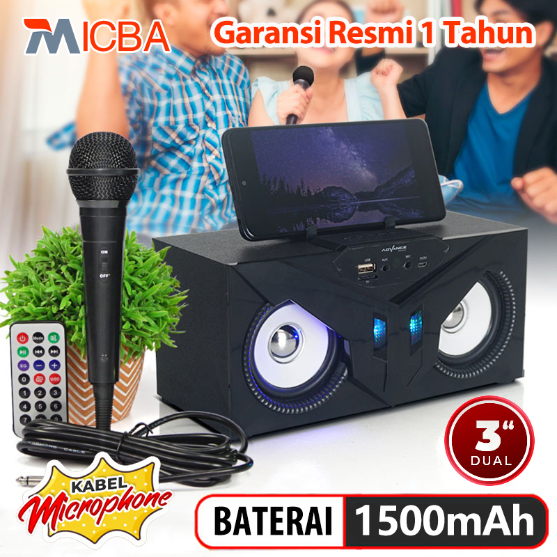Jual Speaker Bluetooth Bass Besar Karaoke 1mic 1500 Mah Plus Portable ...