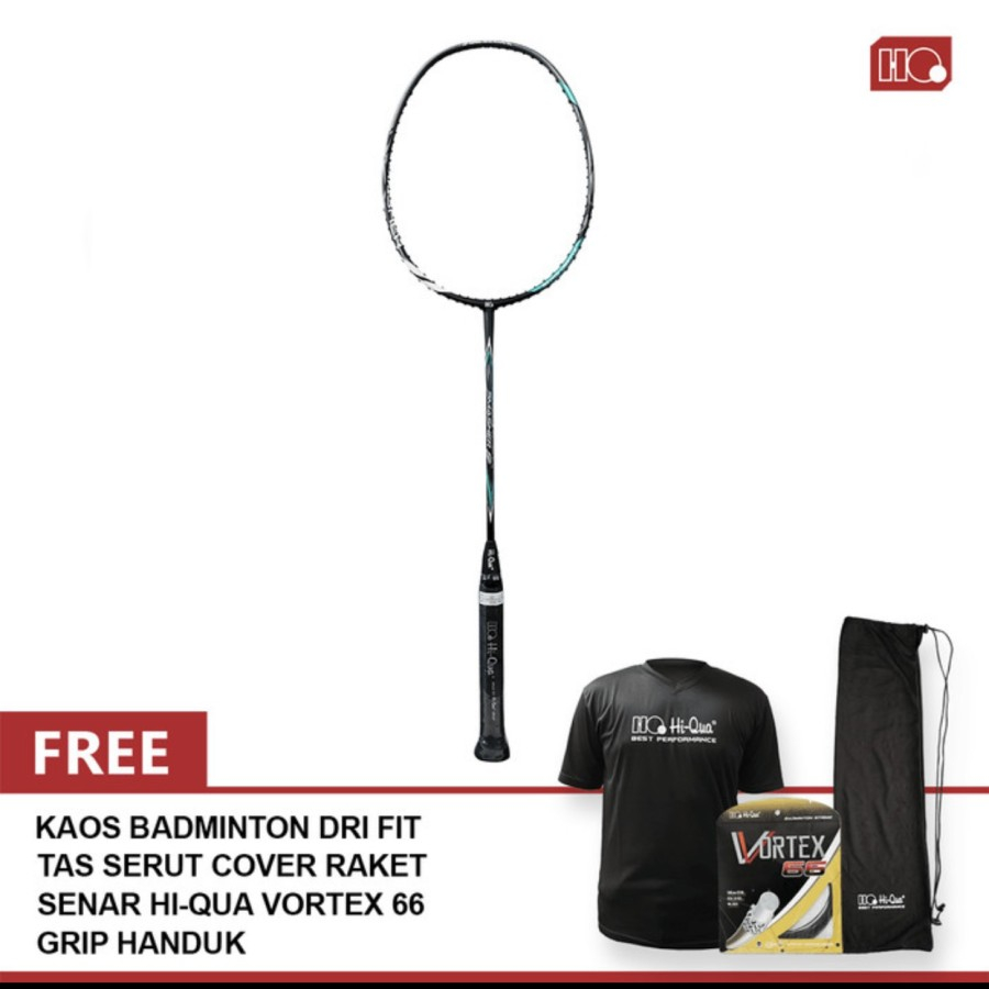 Jual Raket Badminton NEW HIQUA HQ HI-QUA SMASHER 5/6/7/8/9 BONUS FULL ...