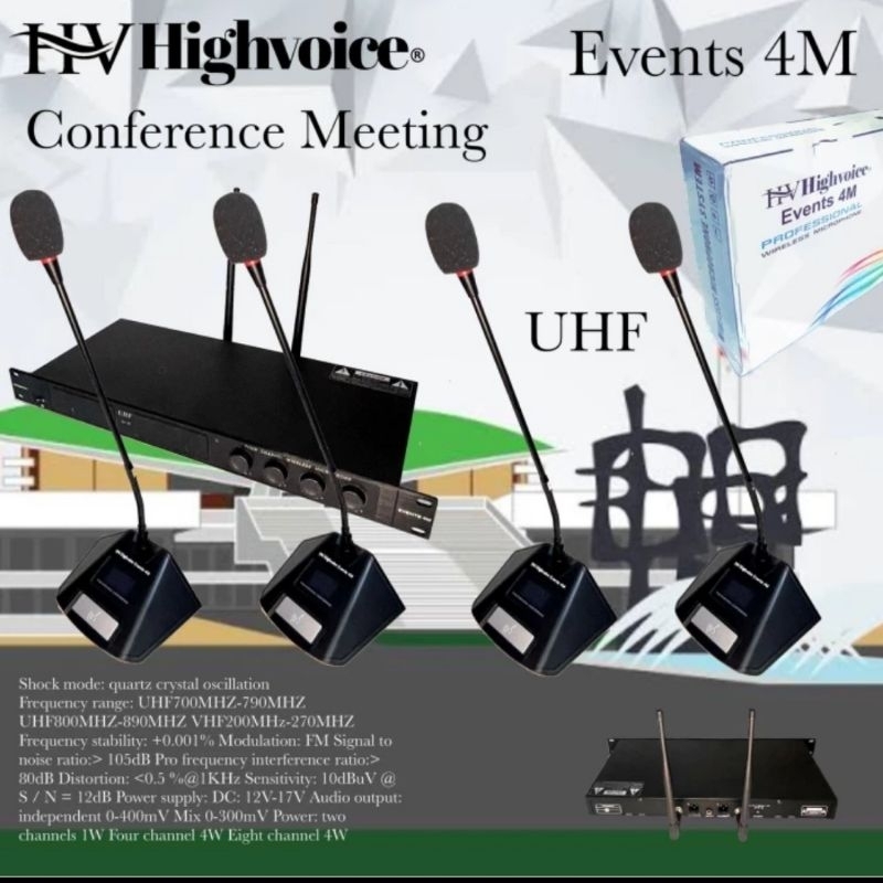 Jual MICROPHONE MIC MEJA CONFERENCE MEETING ROOM HIGHVOICE 4M EVENT ...
